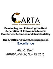 The APHRC and CARTA Experience on Excellence : Publications | Carnegie ...