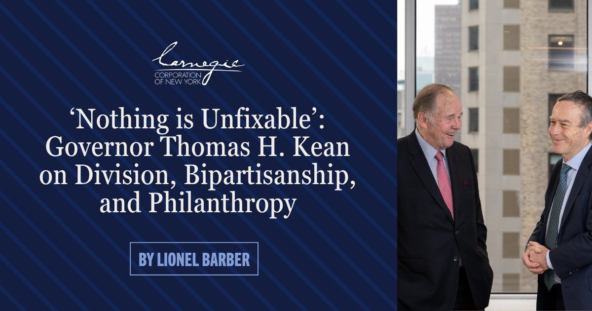 ‘Nothing is Unfixable’: Governor Thomas H. Kean on Division ...