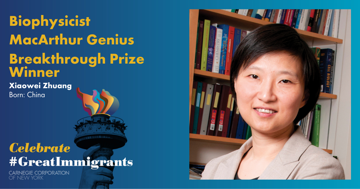 Xiaowei Zhuang : Awards | Carnegie Corporation of New York