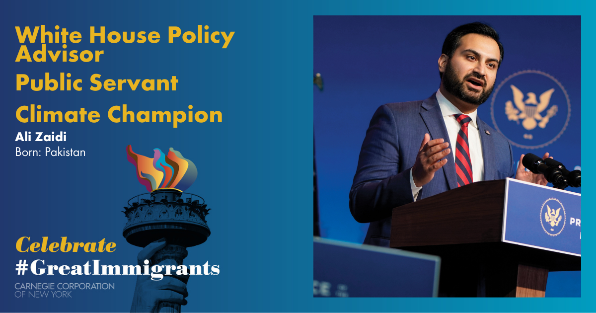 Ali Zaidi : Awards | Carnegie Corporation of New York