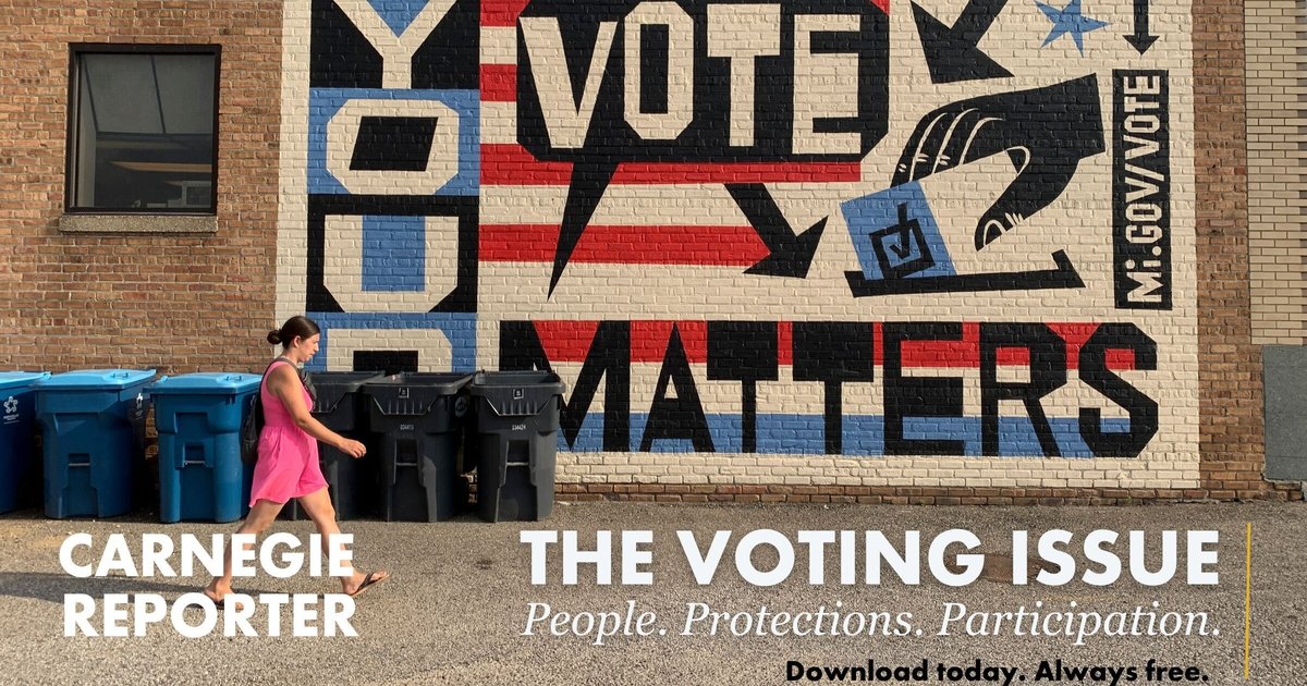 Carnegie Reporter Magazine’s Winter 2022 Edition — The Voting Issue ...