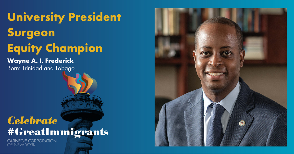 Wayne A. I. Frederick : Awards | Carnegie Corporation of New York