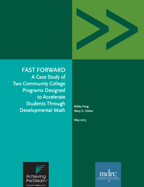 Fast Forward - A Case Study of Two Community College Programs Designed ...